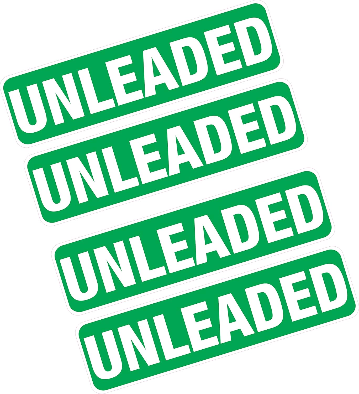 4 x UNLEADED Stickers Fuel Printed Vinyl Label : Amazon.co.uk: Automotive