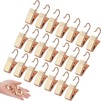 Amazon.com: JANYUN 30 Pack Mini Heavy-Duty Hook Clip Set Curtain Clips ...