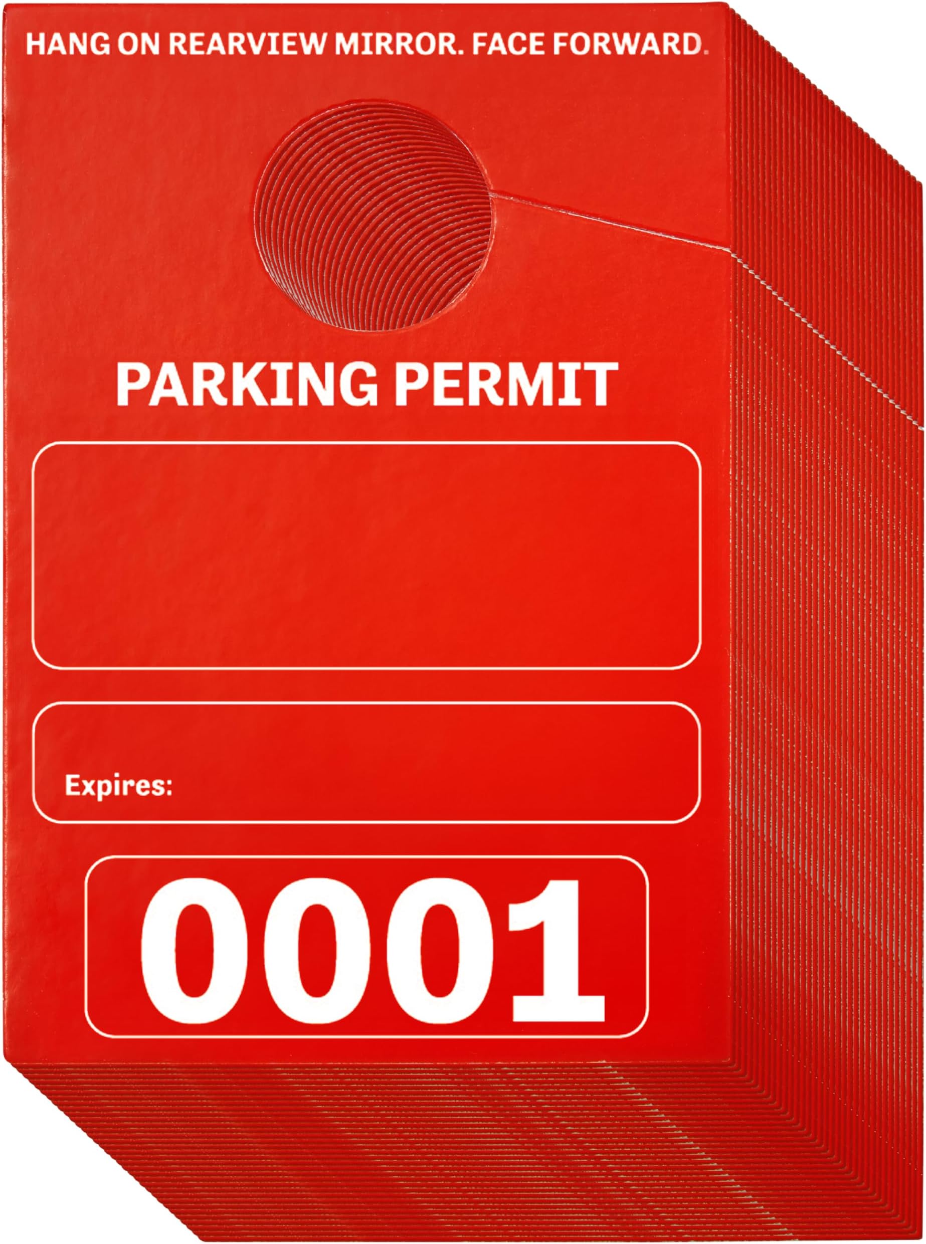 Amazon.com : HViz Neon Yellow Parking Permit - Visitor Pass - Numbered ...