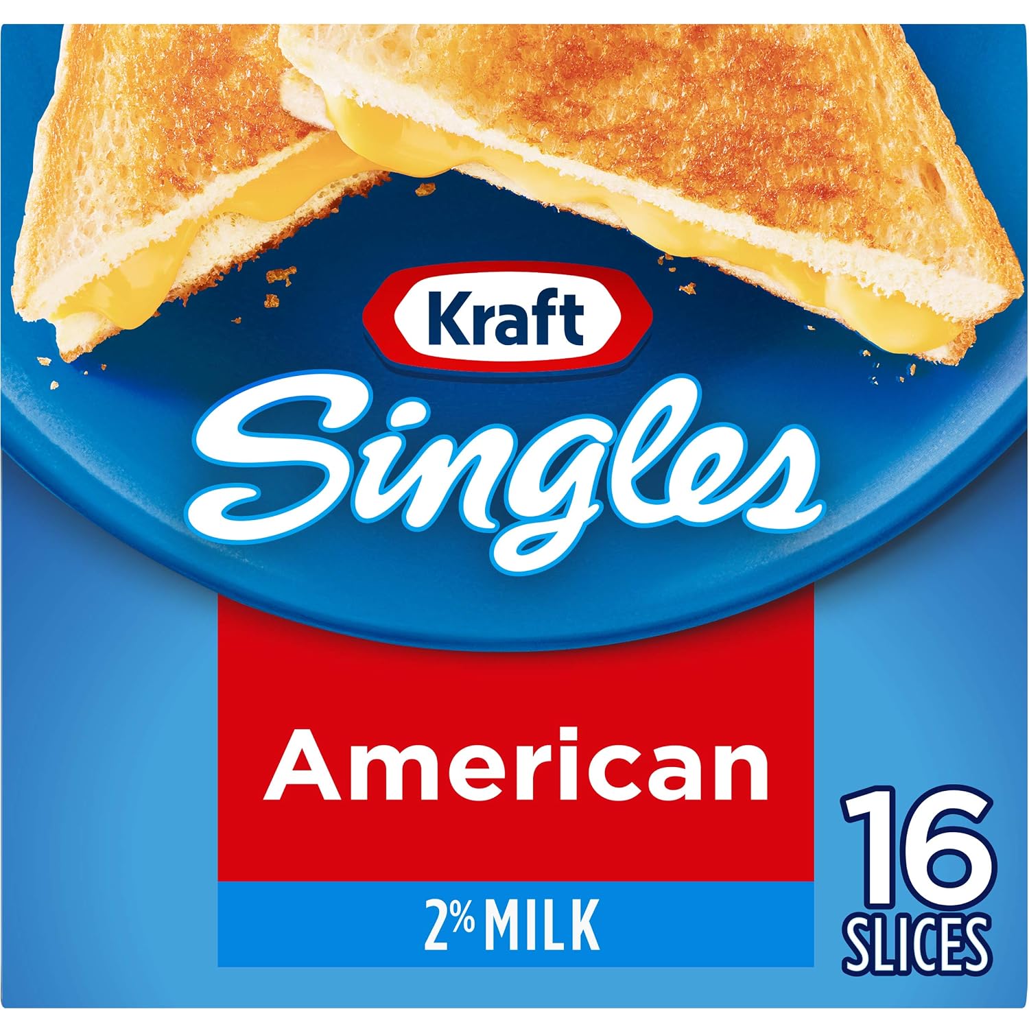 Amazon.com: Kraft Singles American Cheese Slices with 2% Milk, 16 ct ...