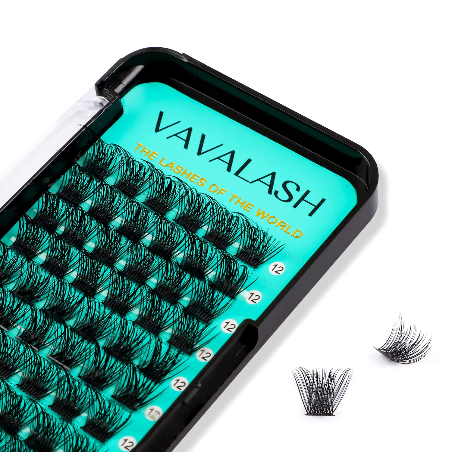VAVALASH DIY Eyelash Extension Cluster Lashes 72 PCS - V01-D Curl 8 ...