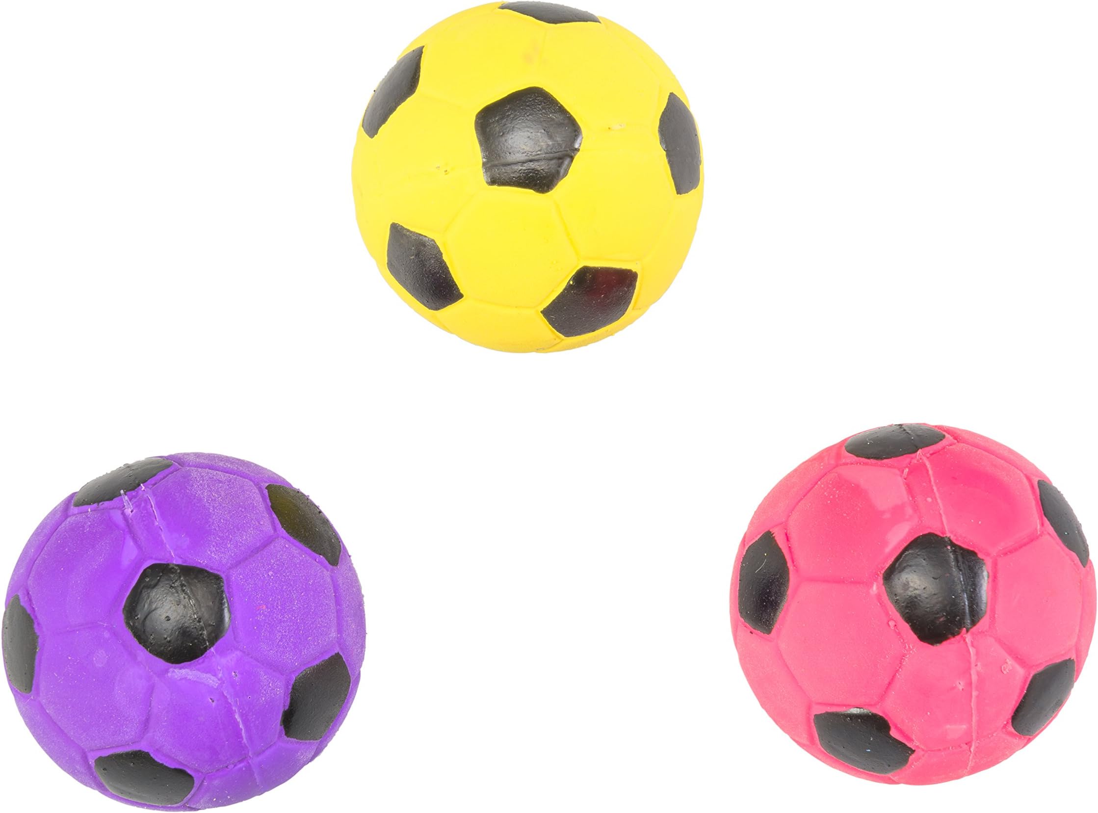 Pet Supplies : Liliful 10 Pack Squeaky Latex Dog Toy Rubber Dog Balls ...