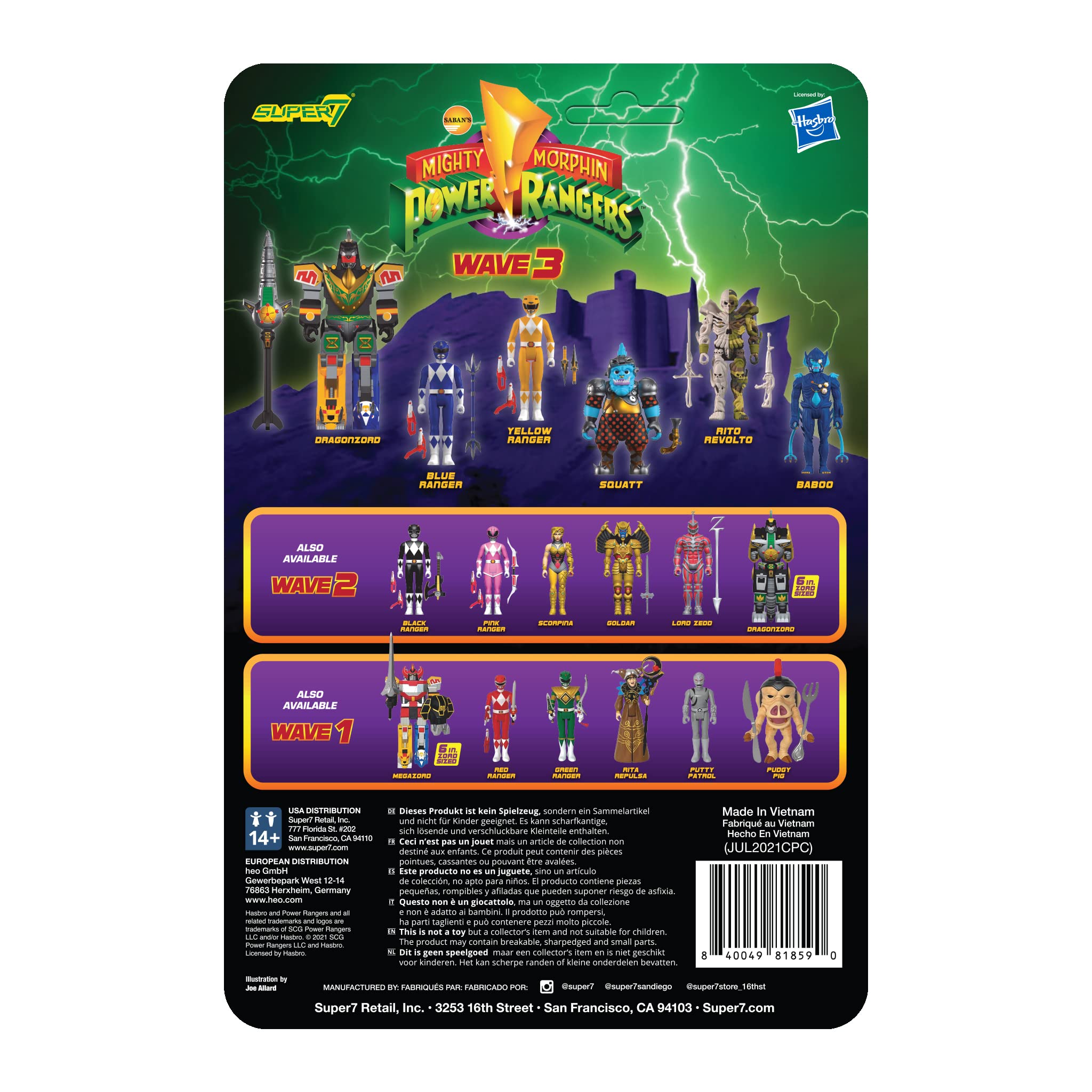 Snapklik.com : Super7 Mighty Morphin Power Rangers Squatt - 3.75" Power ...