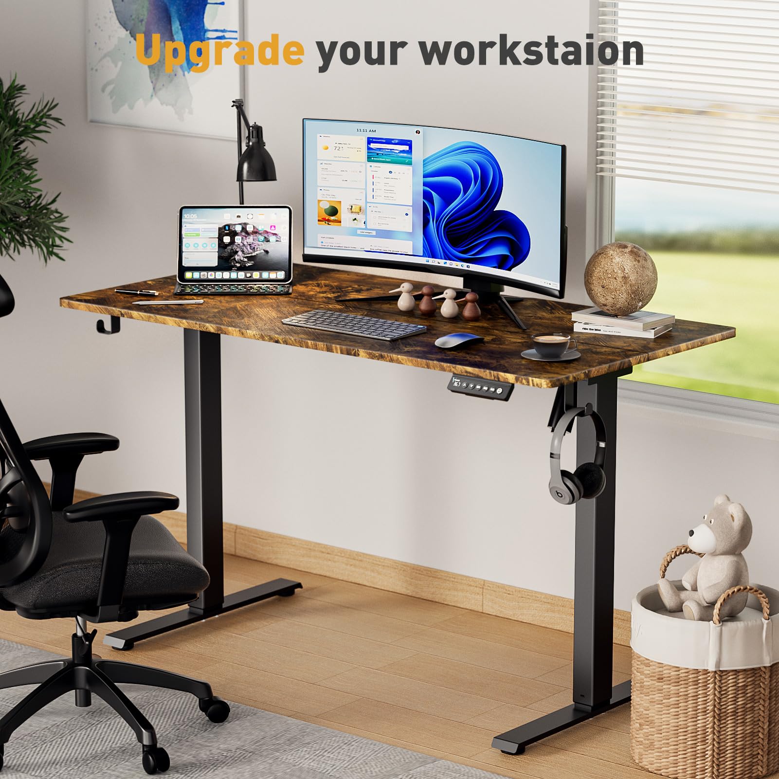 Snapklik.com : VVENACE 55 X 24 Inch Electric Standing Desk Adjustable ...