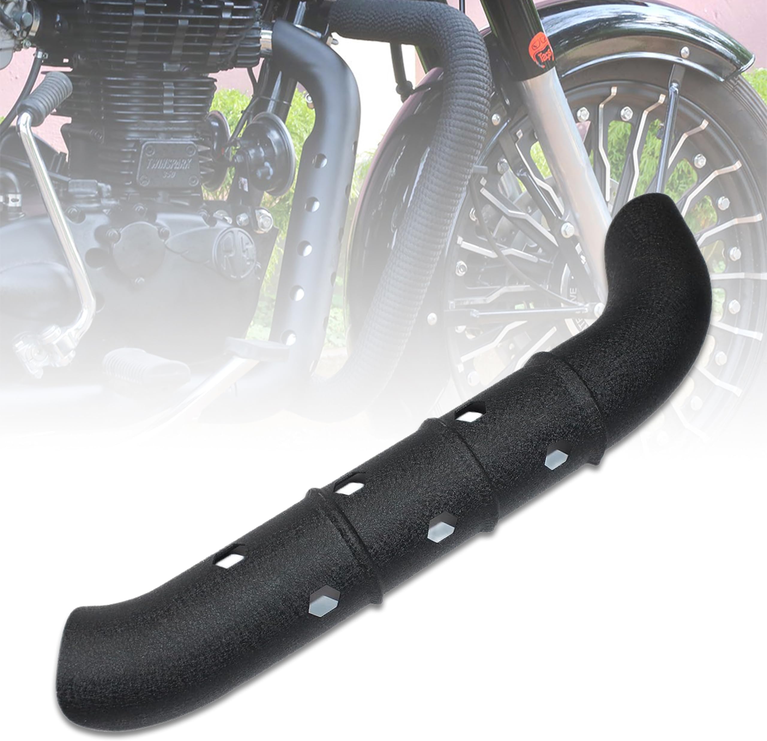 OBEROI'S TRADERS Bike Silencer Bend Pipe Heat Shield Protector/Cover ...