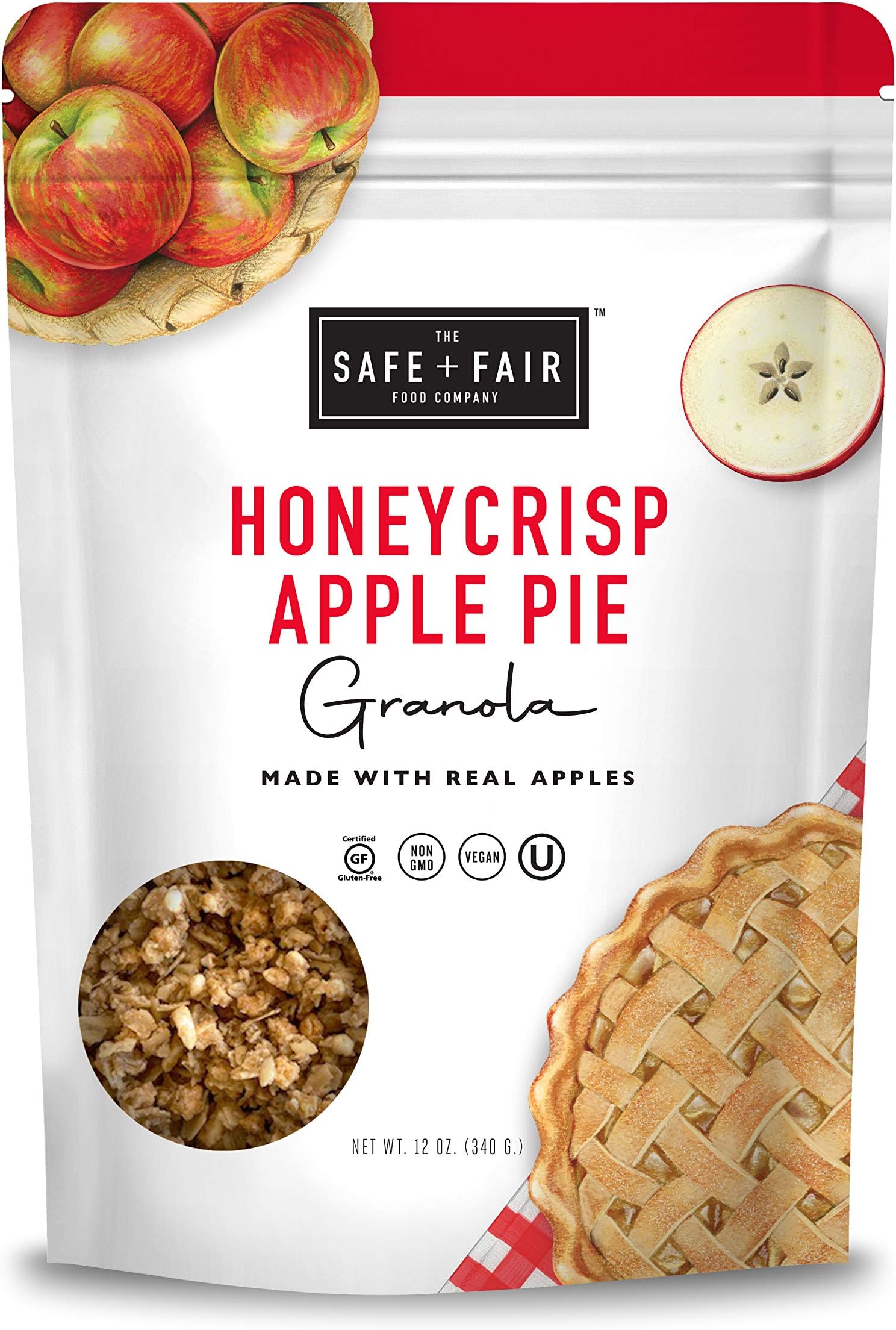 Amazon.com: Safe + Fair Honeycrisp Apple Pie Granola – Gluten-Free ...