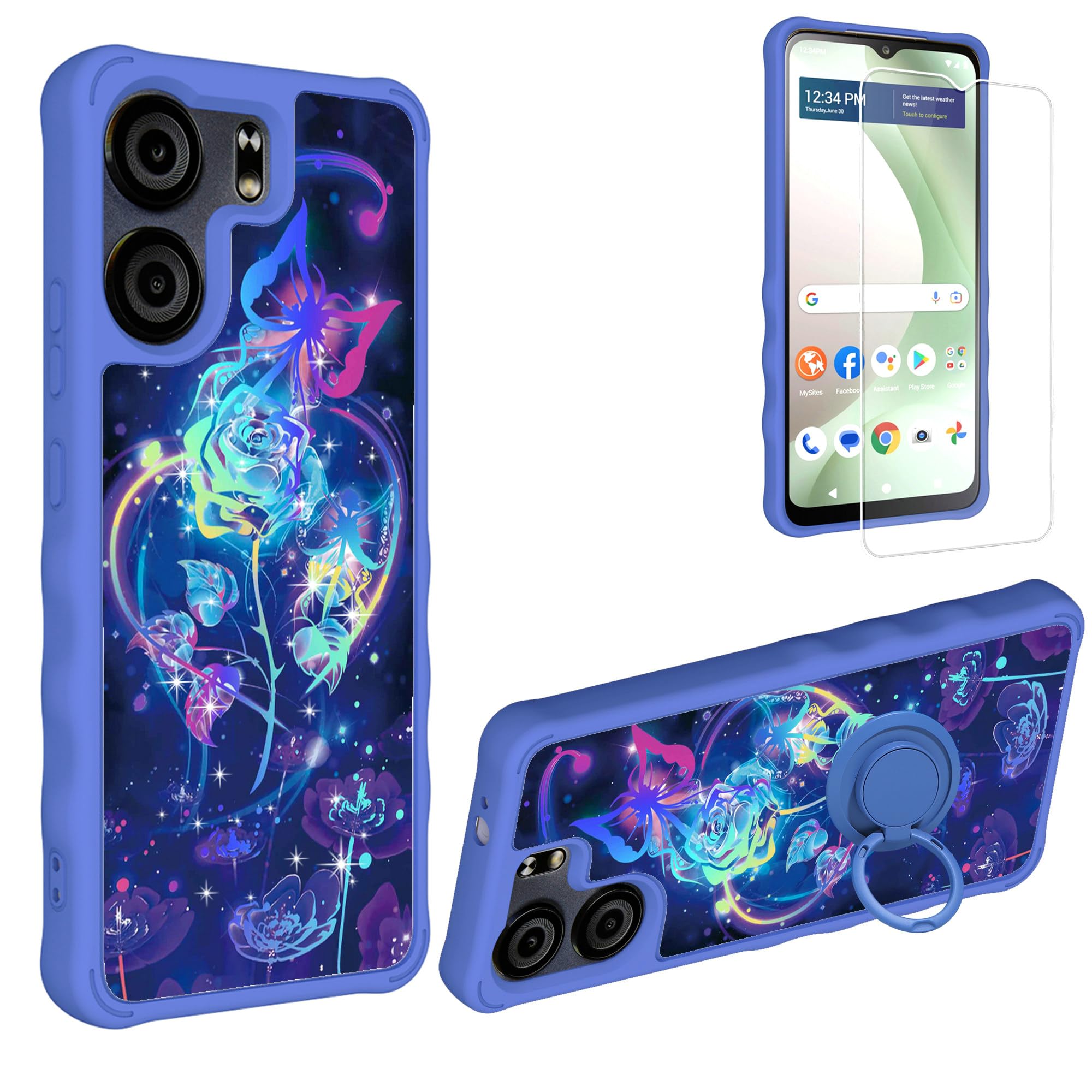 Amazon.com: Generic for BLU VIEW 5 Case [with Tempered Glass Screen ...