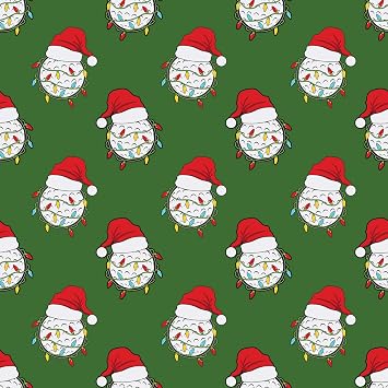 Amazon.com: Cute Golf Ball Gift Wrap Golfing Christmas Lights Thick ...