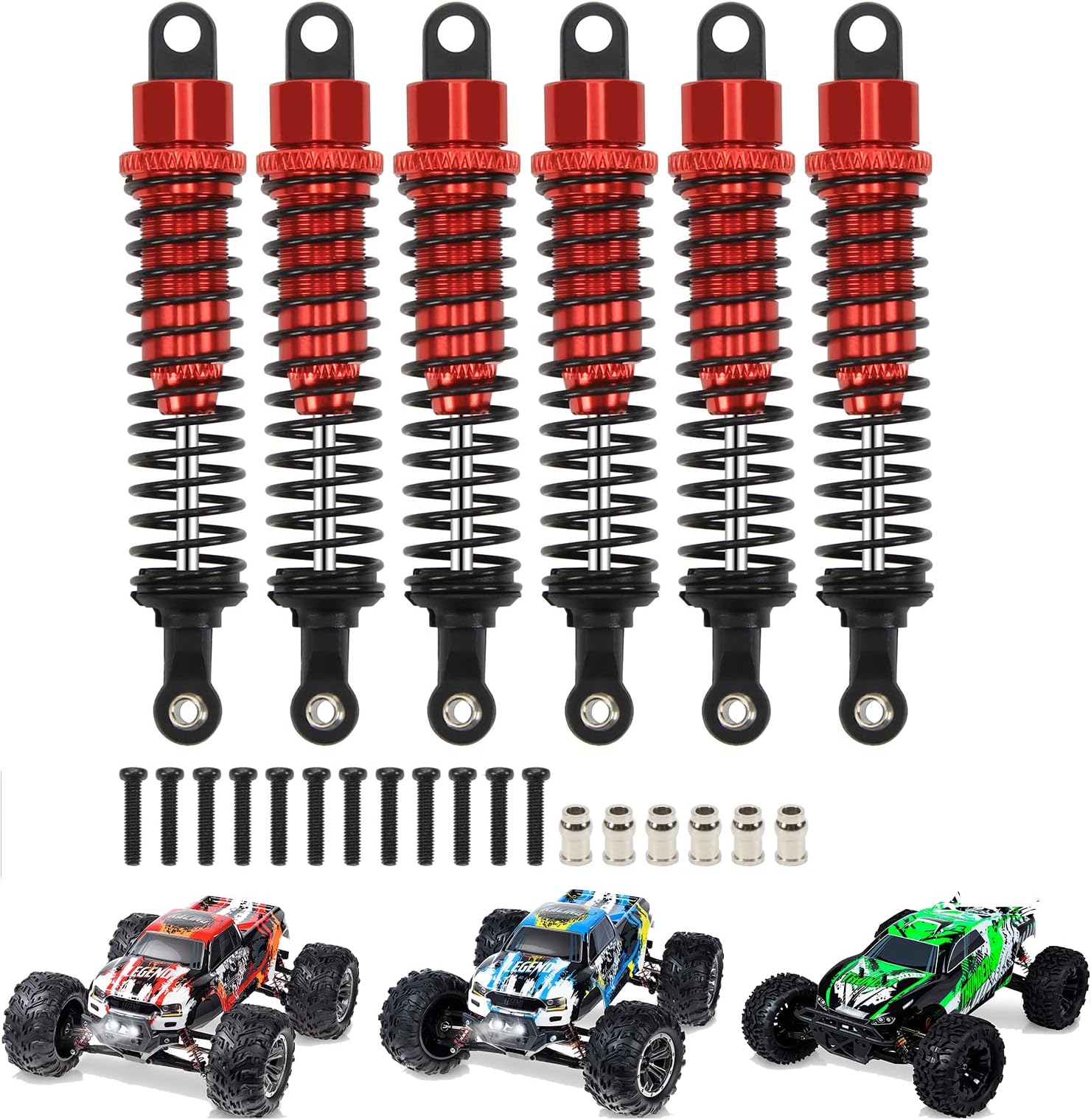 Amazon.com: Hosim Front Rear RC Shock Absorber, 2 Packs Adjustable ...