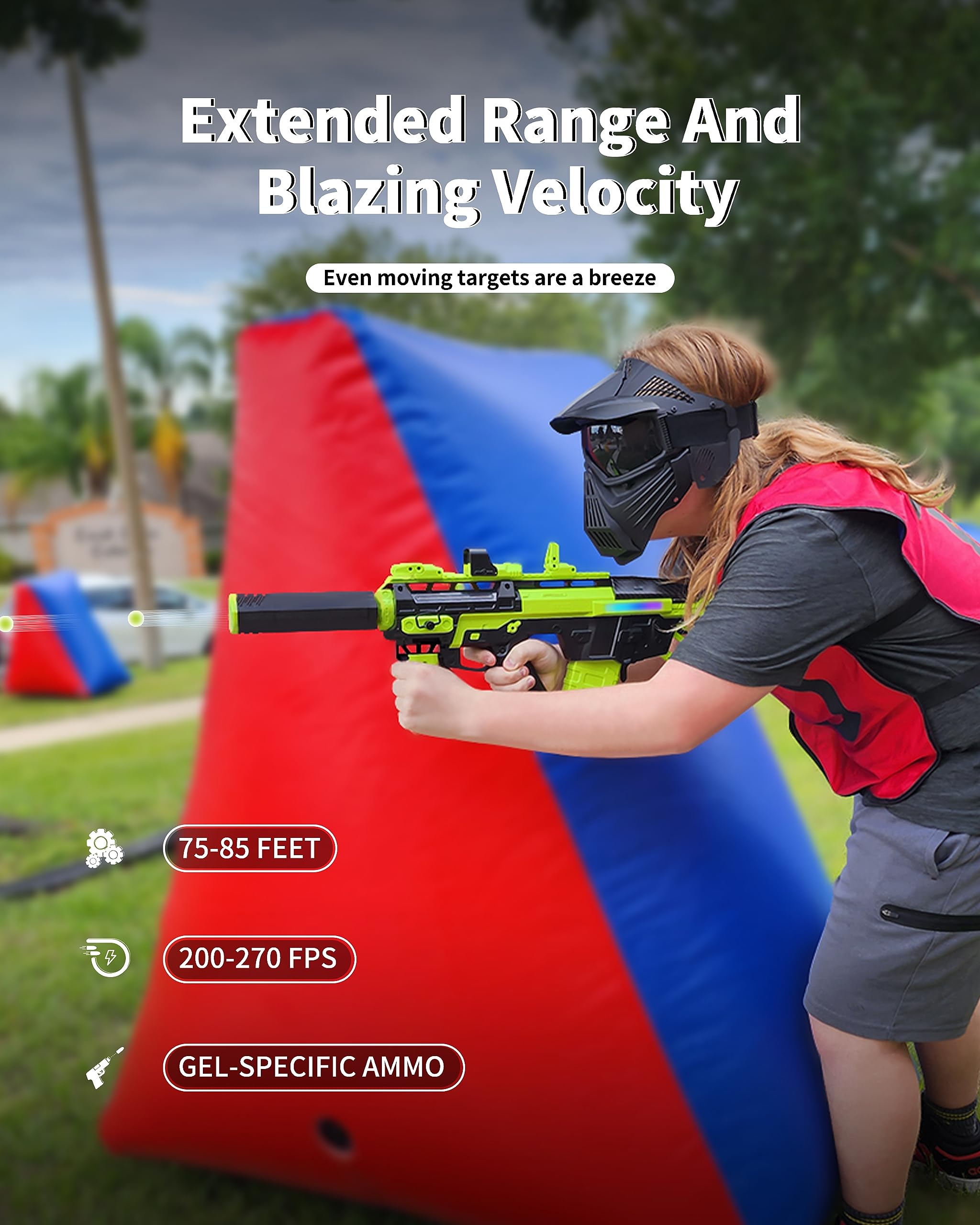 YaGee Original Gel Ball Blaster W/Amazing 3 Shooting Modes, Super ...