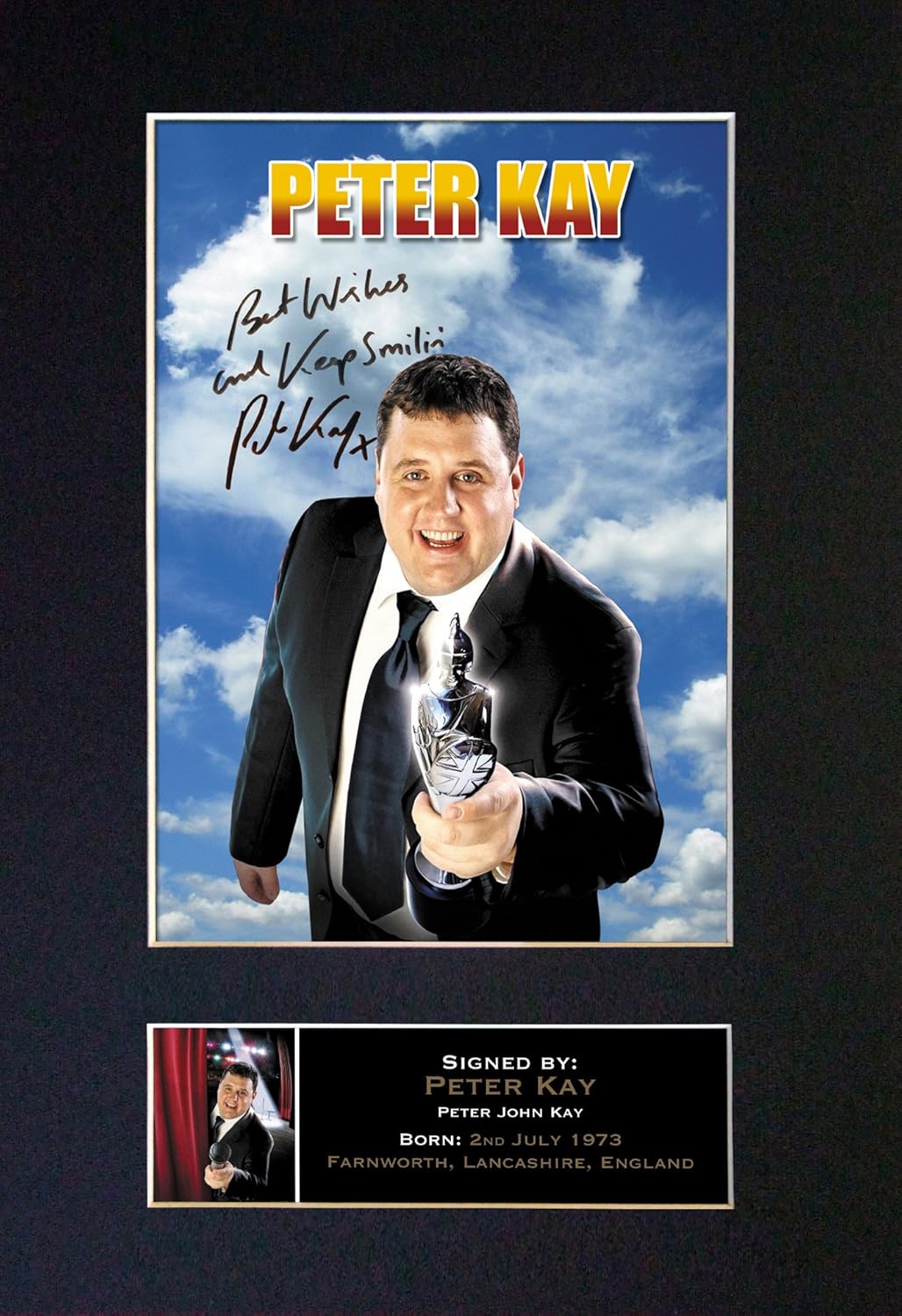 PETER KAY Signed Autograph Mounted Photo Reproduction PRINT A4 Rare ...