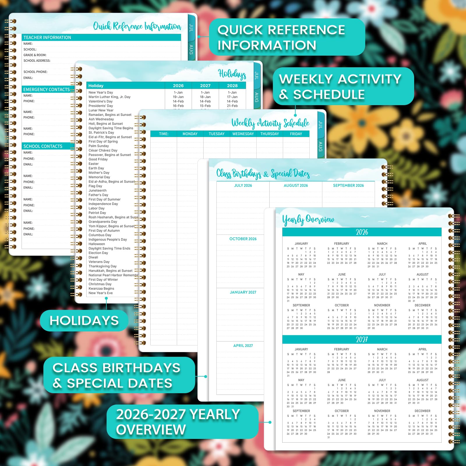 Snapklik.com : Teacher Planner 2026-2027 - Teacher Lesson Planner 2026 ...