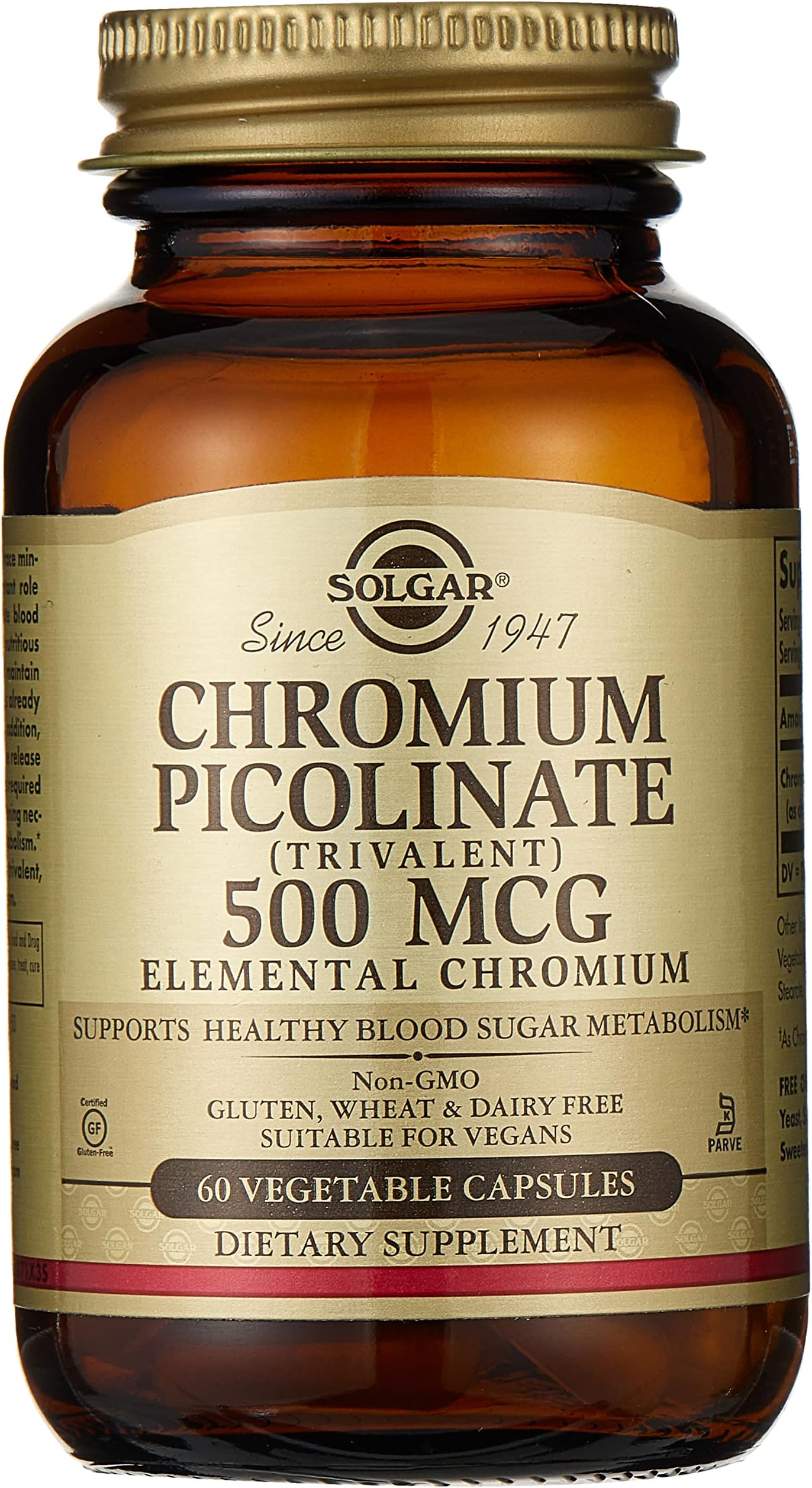 Amazon.com: Chromium Picolinate 500mcg Solaray 60 Tabs : Health & Household