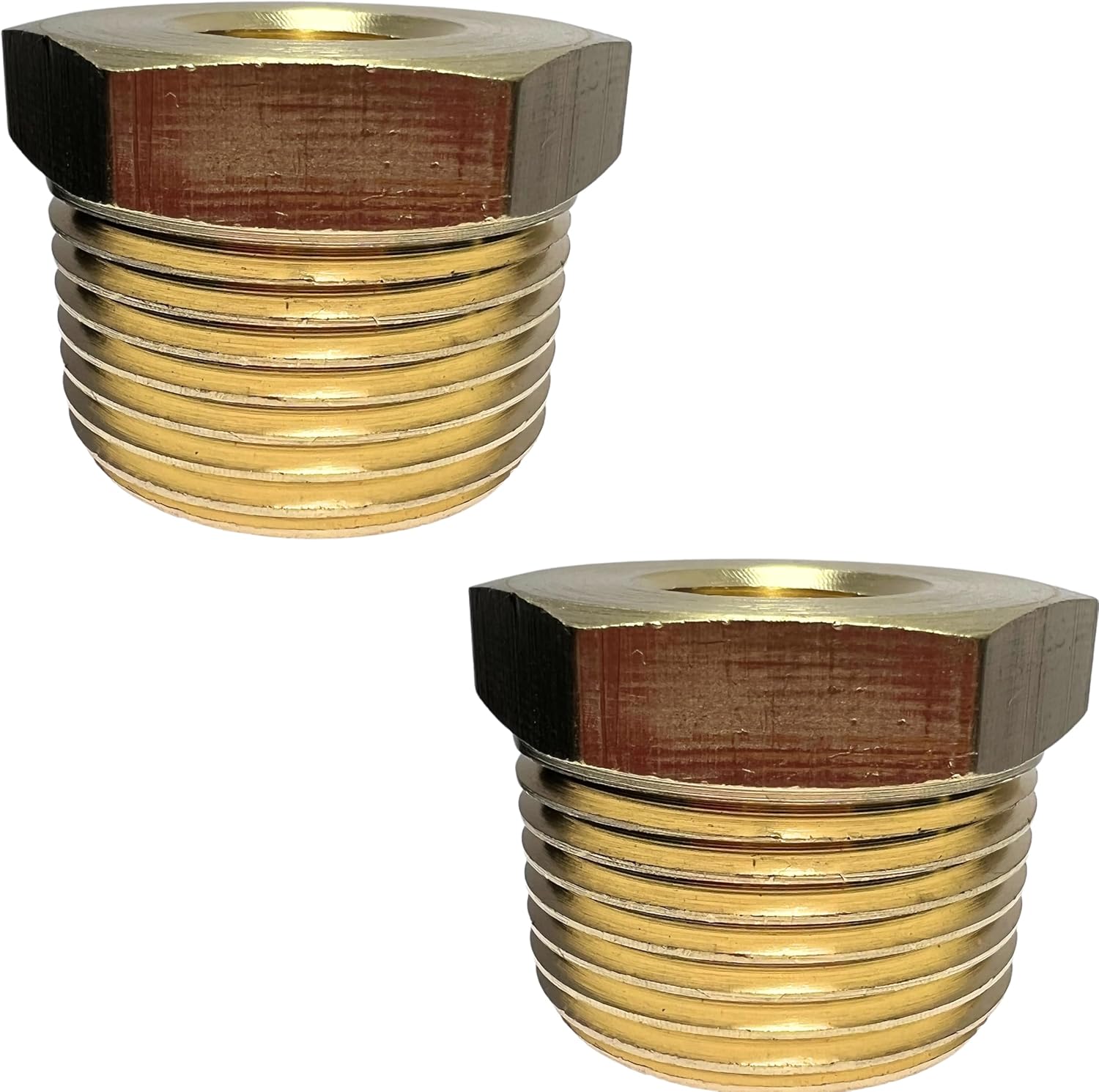 Amazon.com: 2pcs 3/4" NPT Male x 1/4" NPT Female Brass Reducer Hex ...