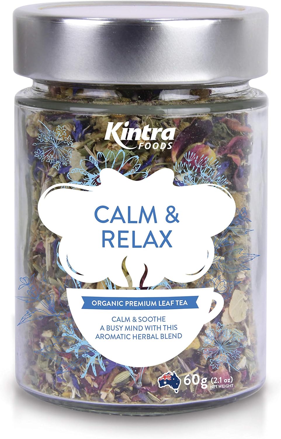 Kintra Foods Organic Premium Calm and Relax Loose Leaf Tea, 60g ...