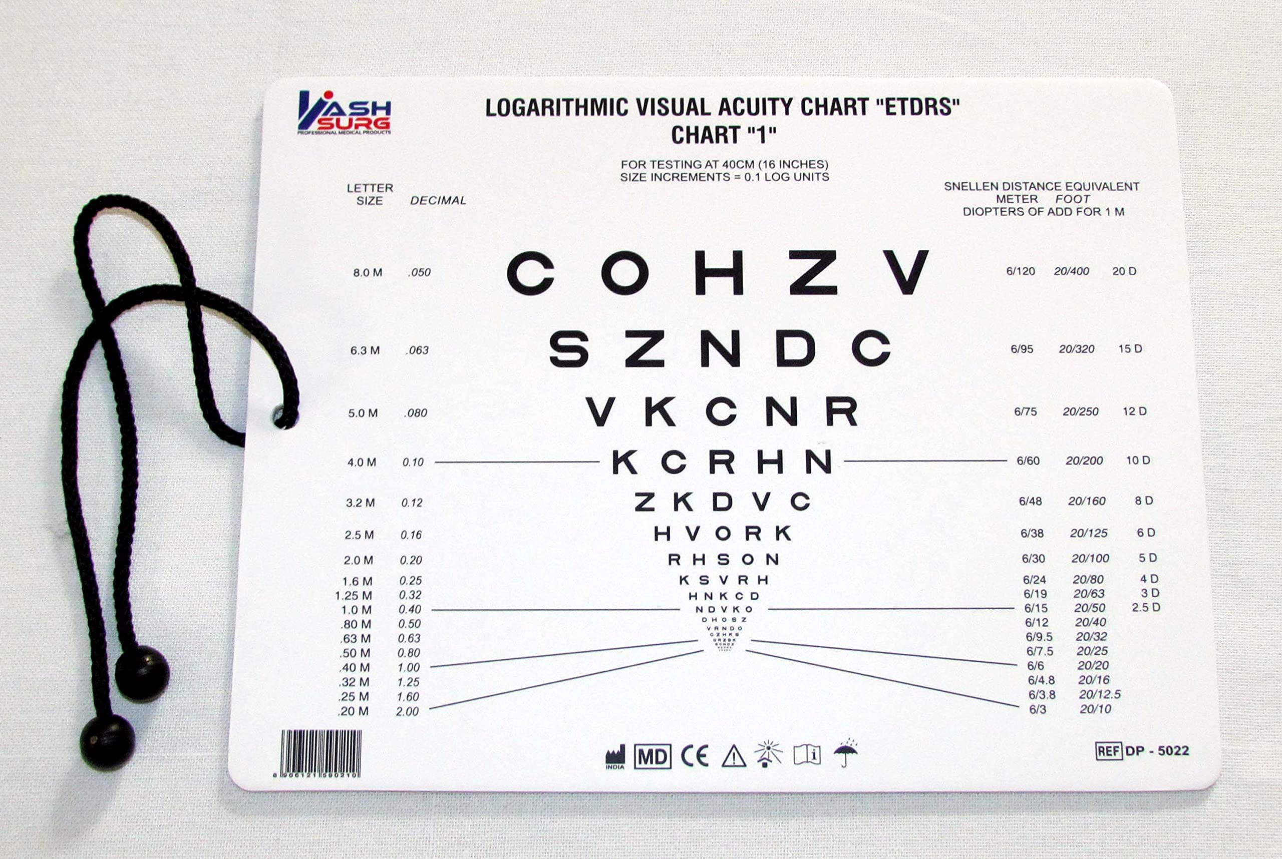 Near Eye Chart Near Vision Folding Chart Jutron Vision