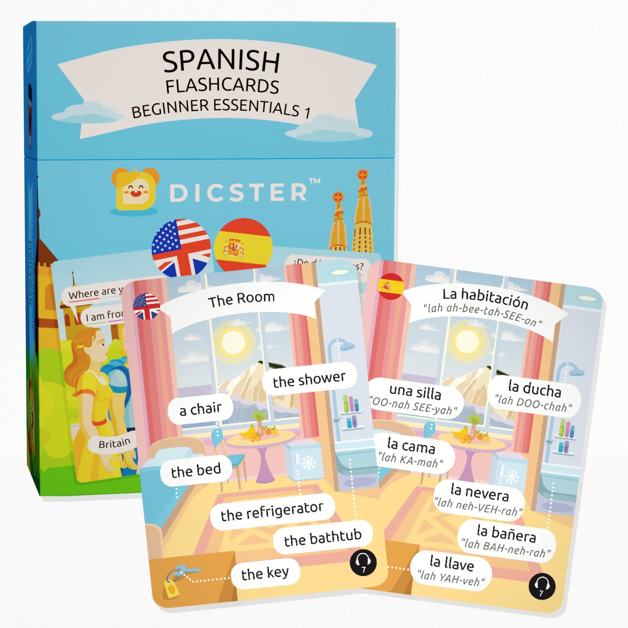 Amazon.com: Spanish Flashcards - Beginner Essentials 1: 53 flashcards ...