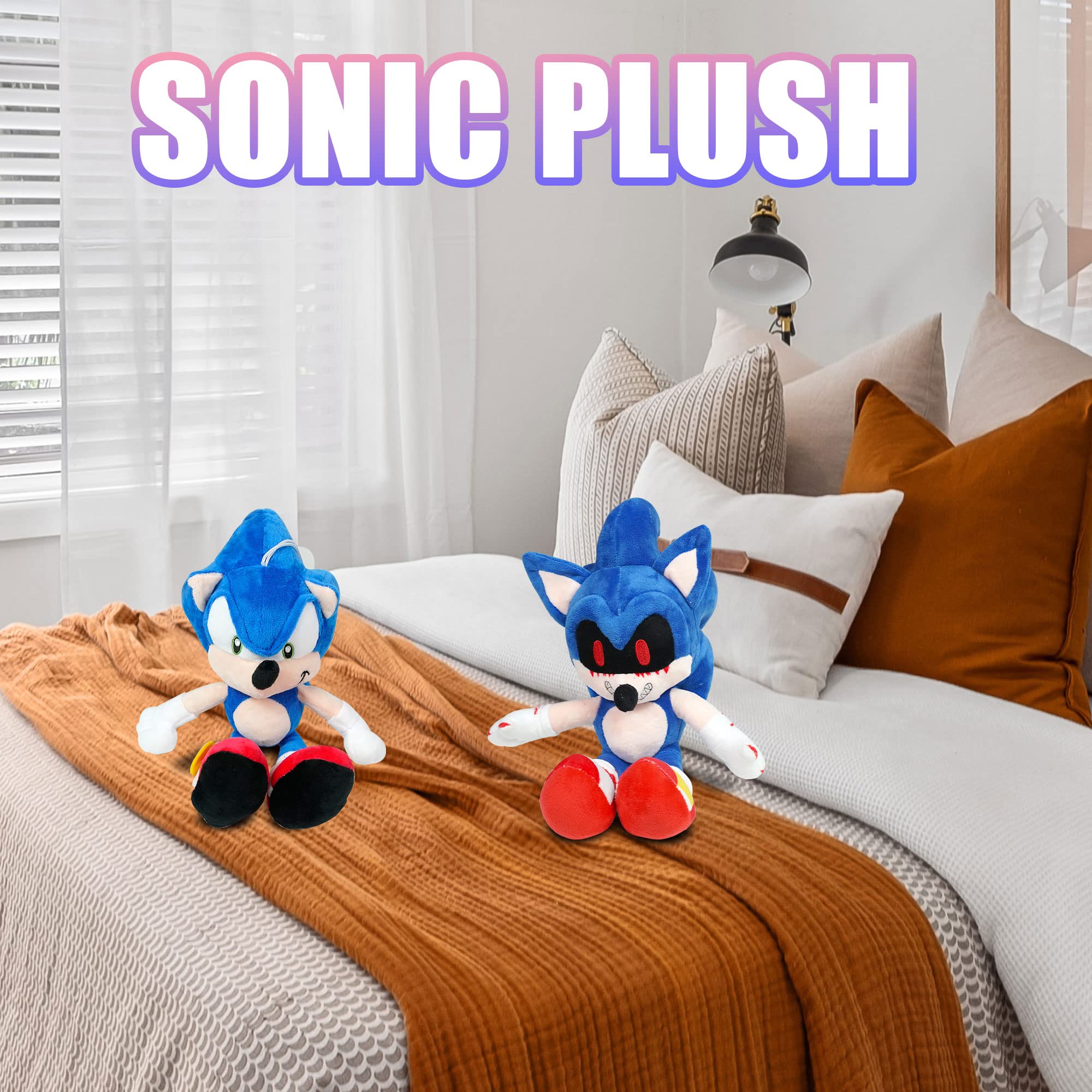 Buy Sonic Plush Toy Blue Stuffed Animal Plush Doll, 11inch Hedgehog ...