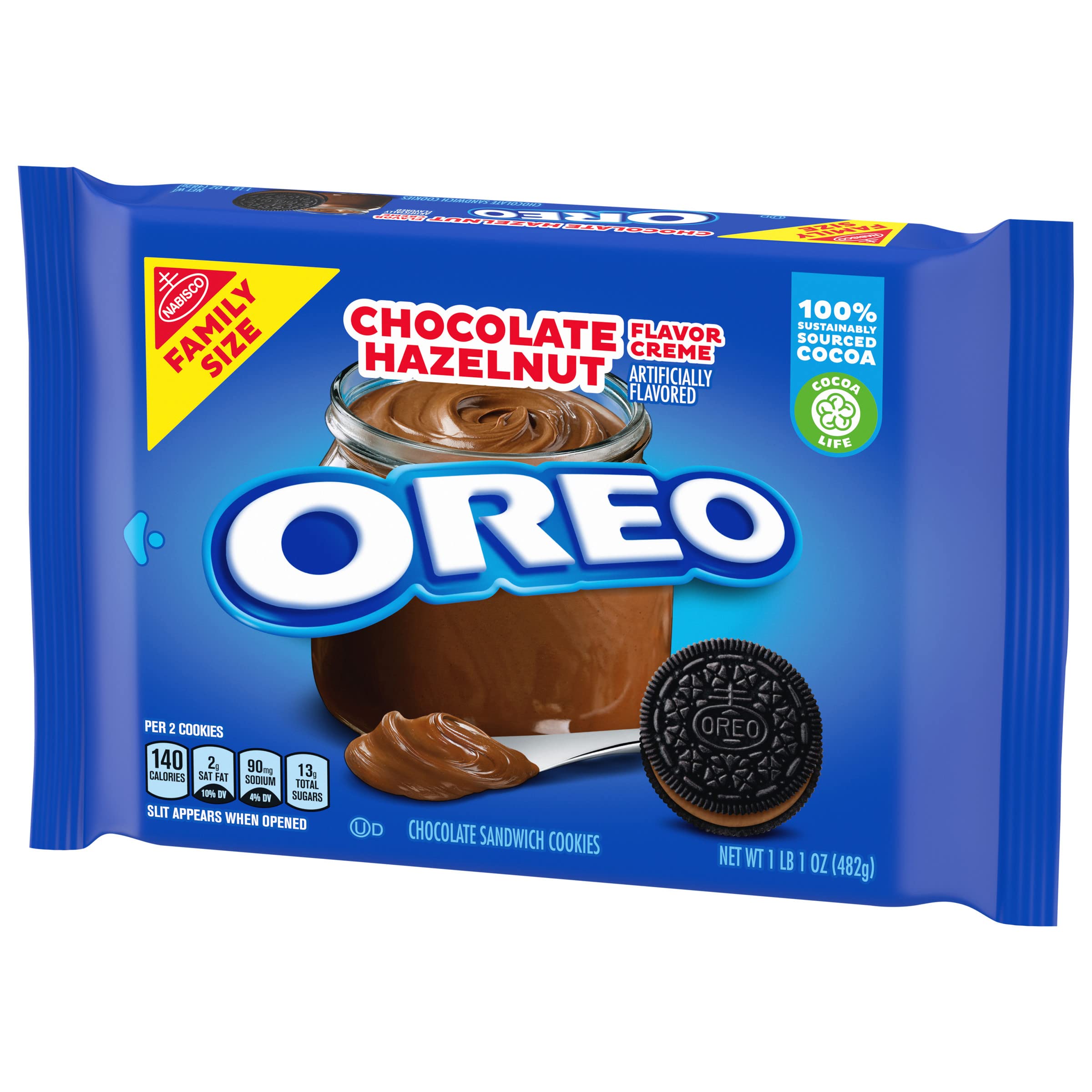 Buy OREO Chocolate Hazelnut Flavored Creme Chocolate Sandwich Cookies ...