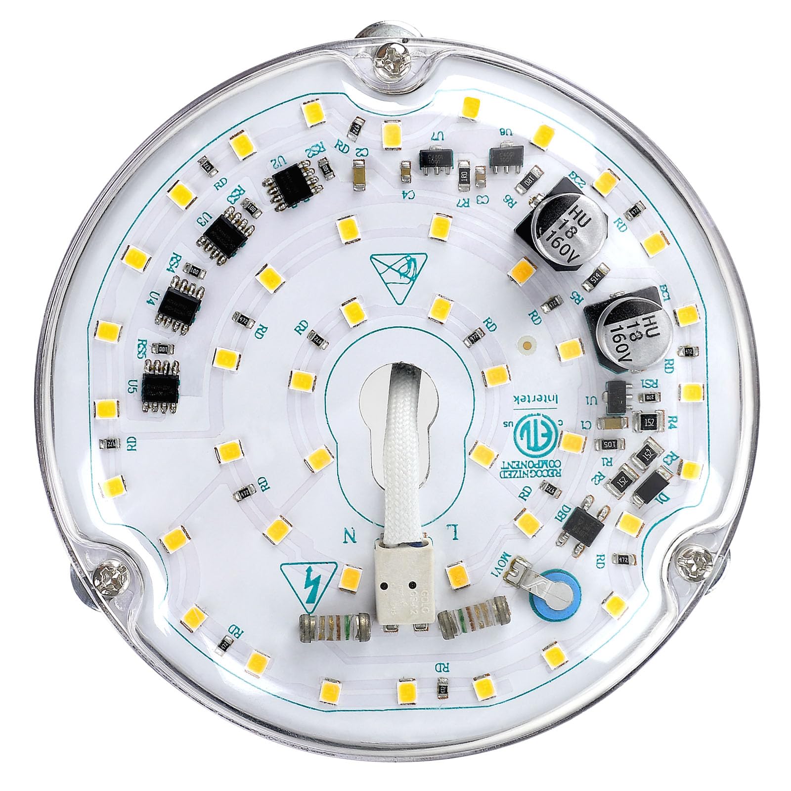 4 Inch Ceiling Fan LED Light Replacement, 18W 3000K 2100LM Ceiling Fan ...