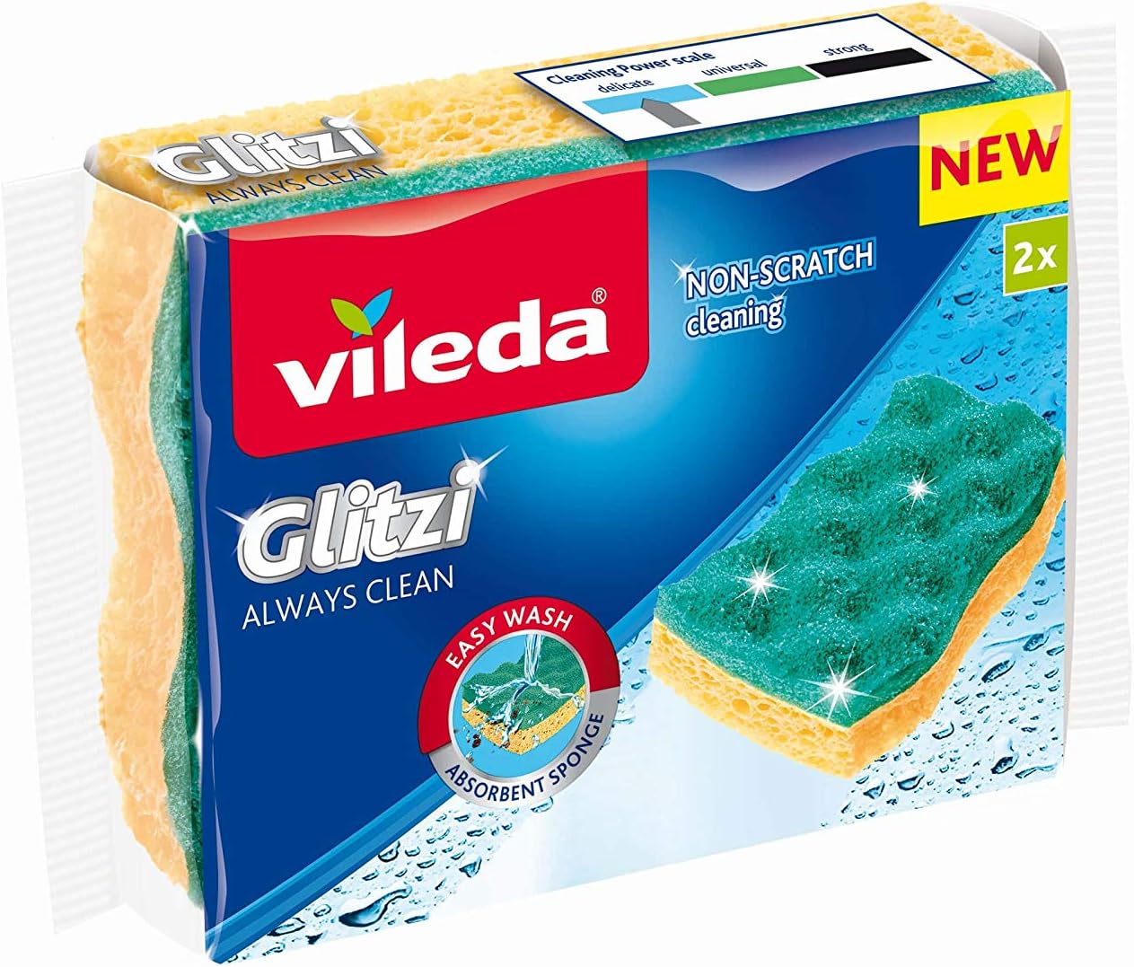 Vileda Ultra Fresh Spugna Abrasiva, Assorbente, AntiGraffio, con Parte ...