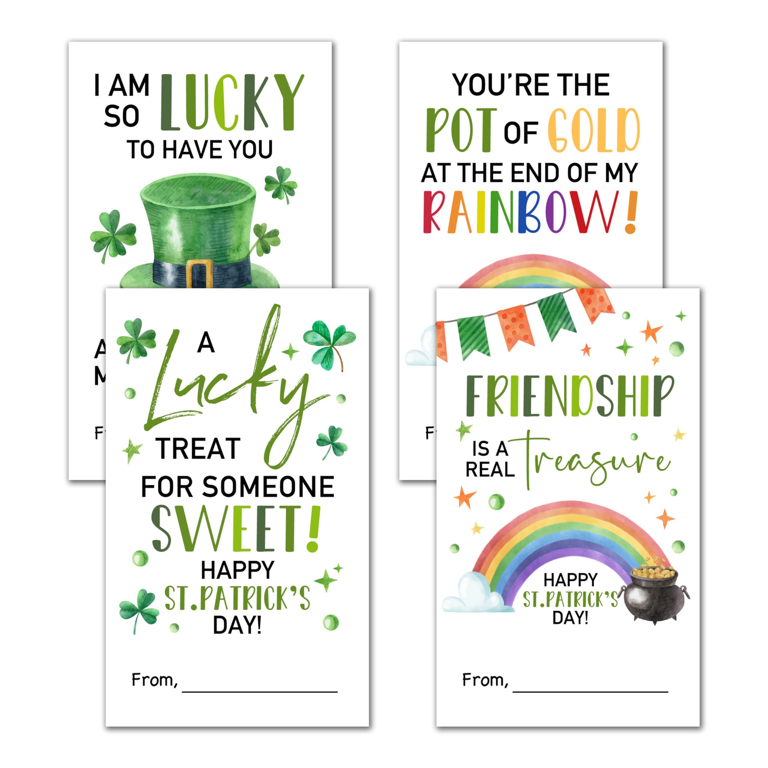 Snapklik.com : St. Patricks Day Lucky Clover Label Tags, Self-Adhesive ...