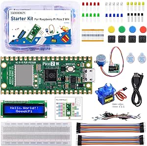 Amazon.com: GeeekPi Starter Kit for Raspberry Pi Pico 2 W (Included ...