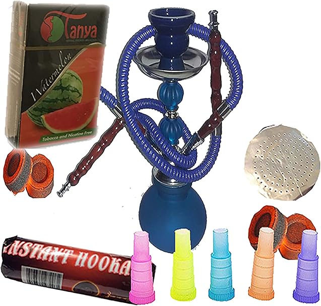 Amazon.com: 2 Hose,Water Shisha Bong Glass Smoking,Free charcoal &Mouth ...