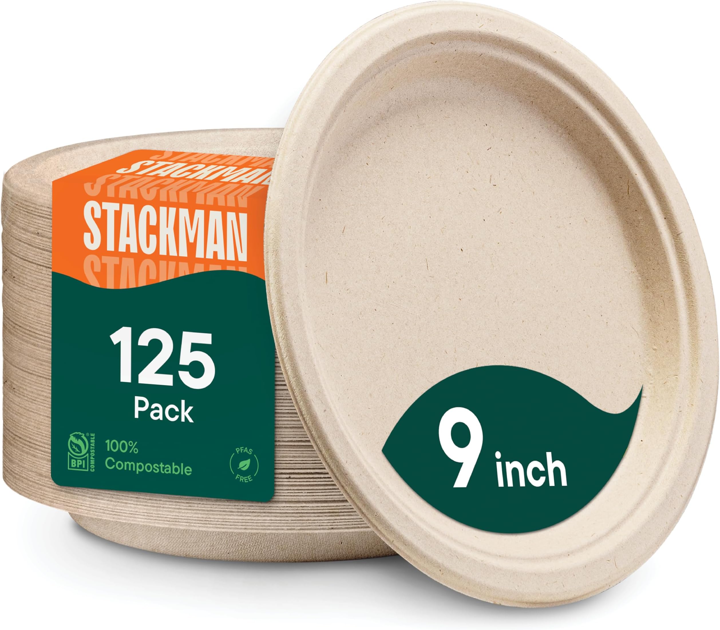 Amazon.com: Chi-net-Classic 8-3/4" Lunch Paper Plate, White, Made in ...