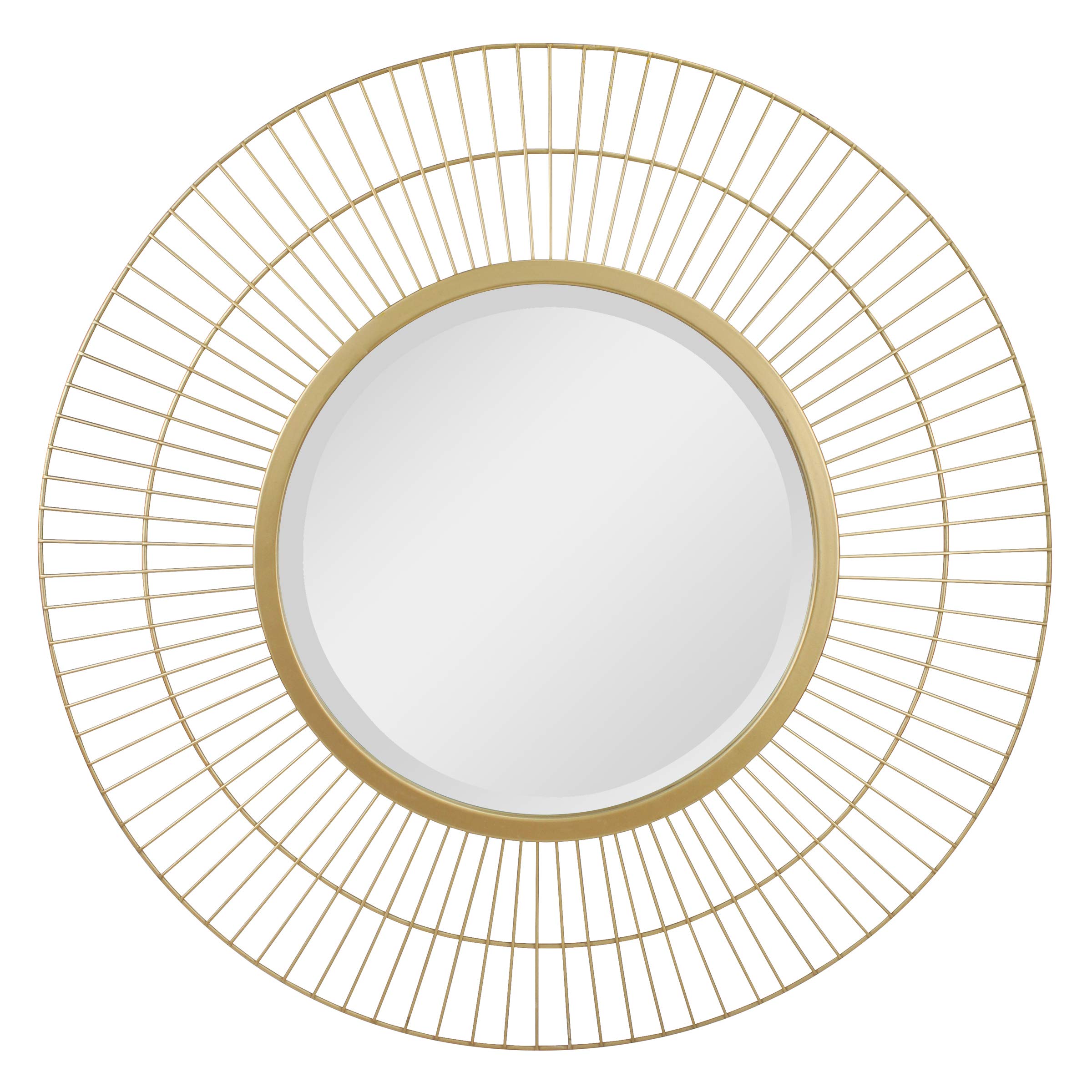 Snapklik.com : Stonebriar 24" Round Gold Metal Wire Wall Mirror