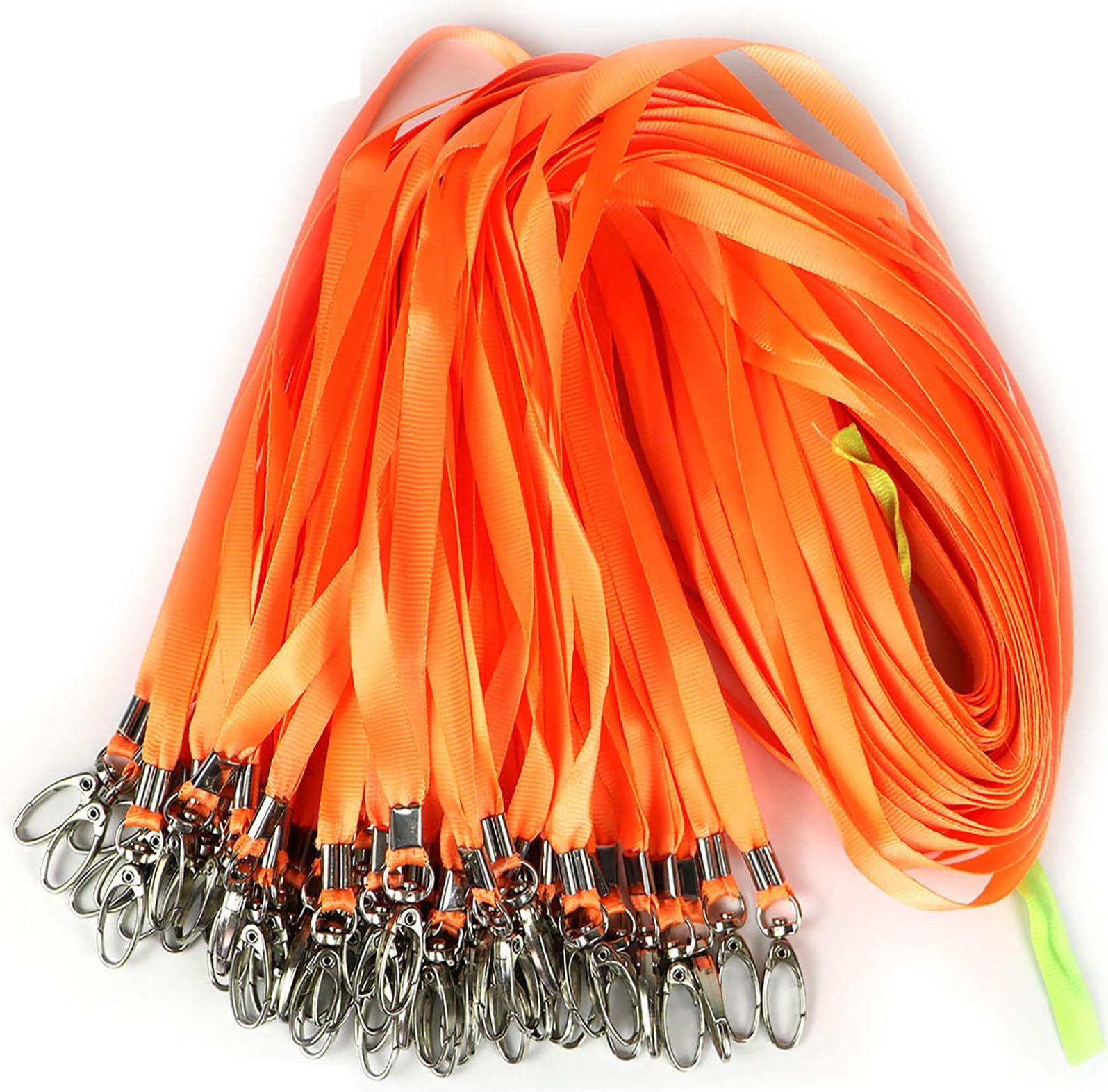 Amazon.com : Bird Fiy Orange Lanyards 50PCS Nylon Bulk Lanyard for Id ...