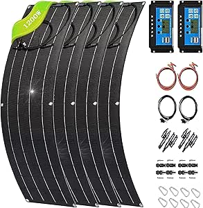 Amazon.com : 1200 Watt Solar Panel Kit, with Charge Controller(40A ...