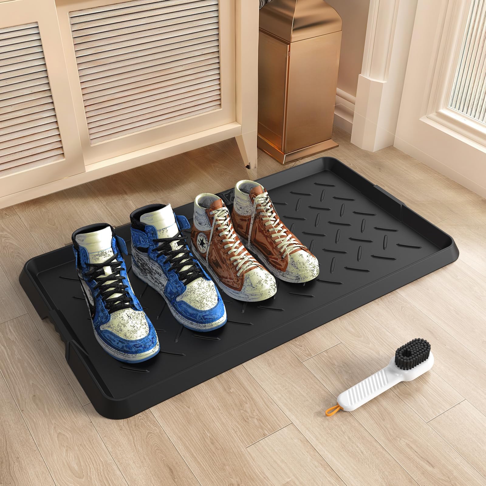 Natural Rubber Shoe Mat Heavy Duty Natural Rubber Boot Tray - Large ...