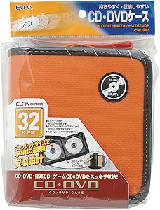 Amazon.co.jp: エルパ (ELPA) CD/DVDケース CD 収納 32枚収納 オレンジ CDKP-32(OR) : パソコン・周辺機器