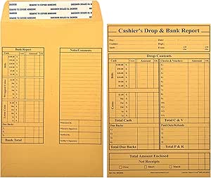 Amazon.com : 100 Cashier Depot MKS690 Cashier's Drop & Bank Report ...