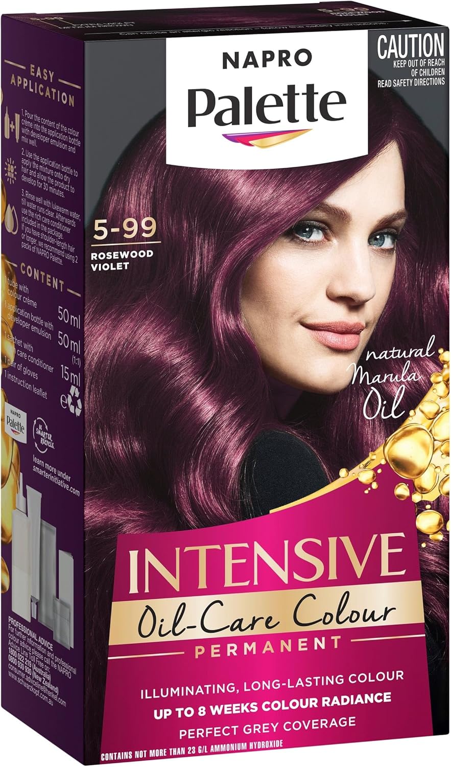 Napro Palette, Permanent Hair Colour, 5-99 Rosewood Violet : Amazon.com ...