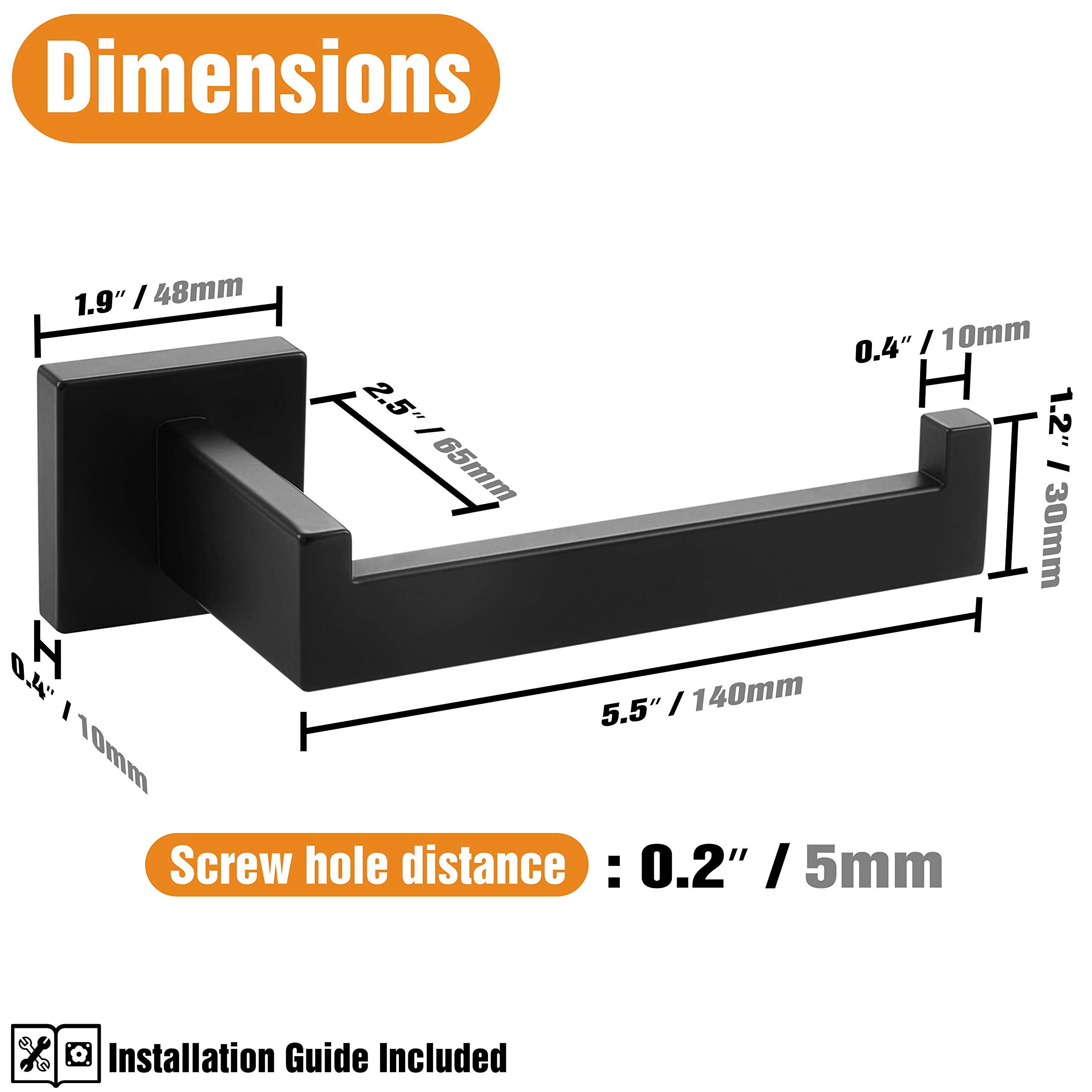 Buy HITSLAM Matte Black Toilet Roll Holder Wall Mounted Premium 304 buy-hitslam-matte-black-toilet-roll-holder-wall-mounted-premium-304