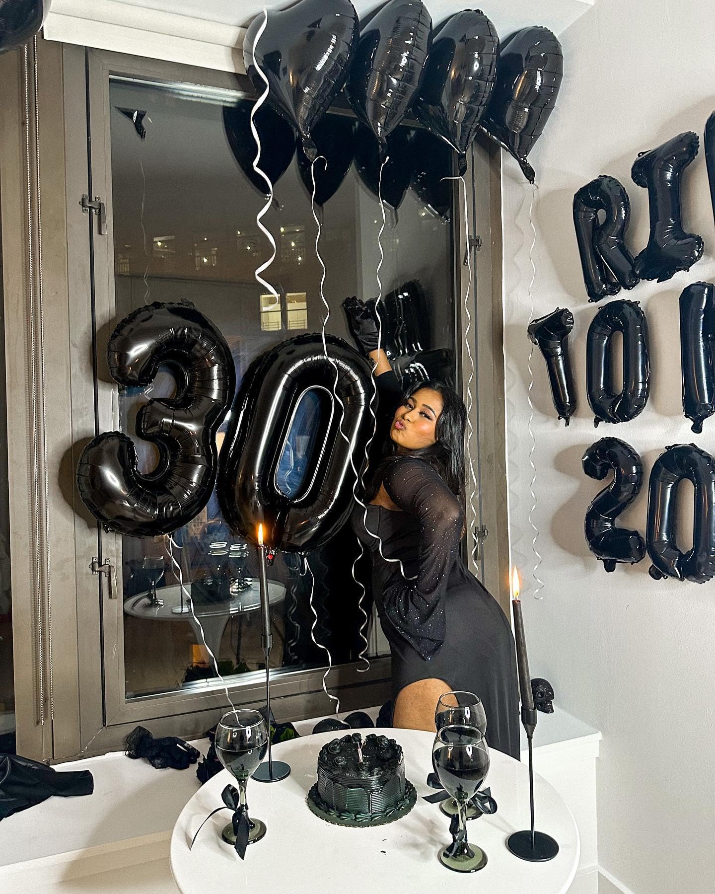 Snapklik.com : Black Number 30 Balloon 40 Inch, 30 Number Balloons ...