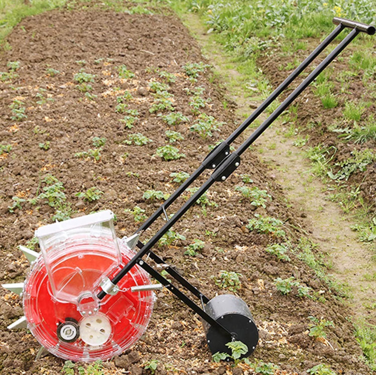 OSBELE Garden Seeder, Precision Push Seeder, Adjustable Pitch Manual ...
