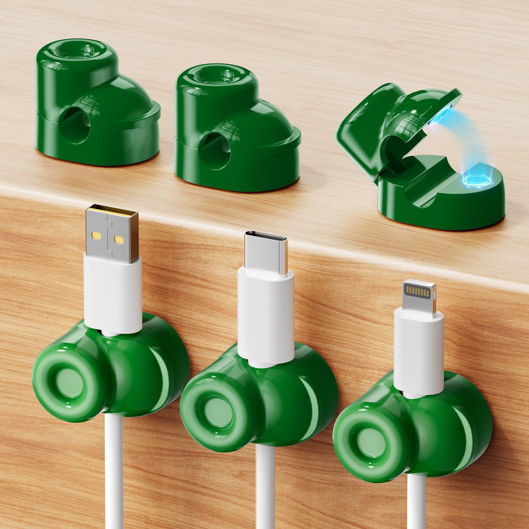 Amazon.com: gliship 6 Pack Magnetic Cable Clips, Smooth Adjustable Cell ...