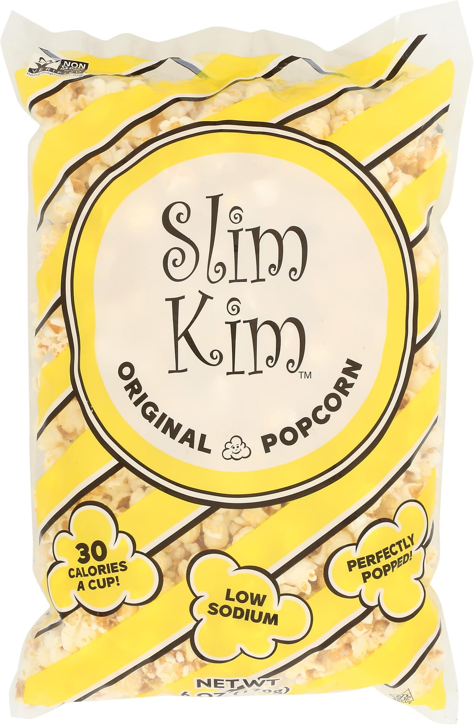 Amazon.com: Slim Kim Plain Popcorn, Low Sodium, 6 Ounces (Pack Of 8)