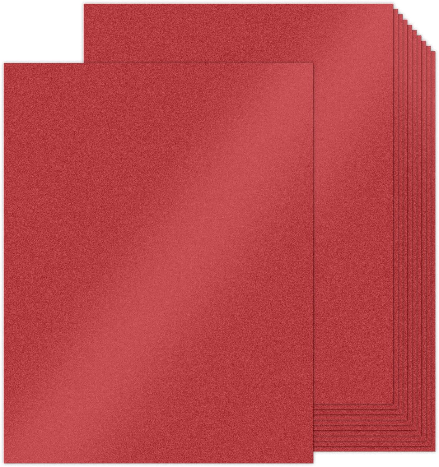 Amazon.com : 100 Sheets Red Shimmer Cardstock 8.5 x 11 Red Paper ...