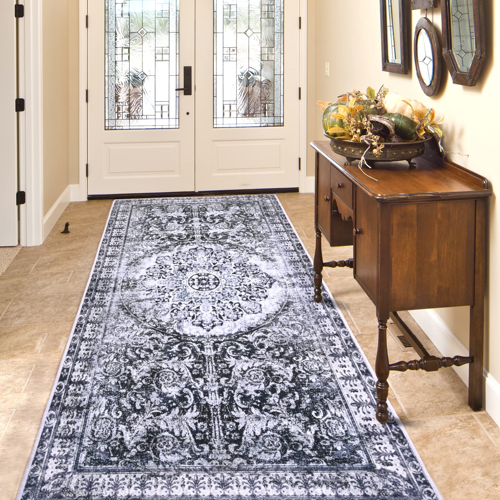 YJ.GWL Boho Area Rug 2x6, Persian Washable Hallway Runner Rug, Non-Slip ...