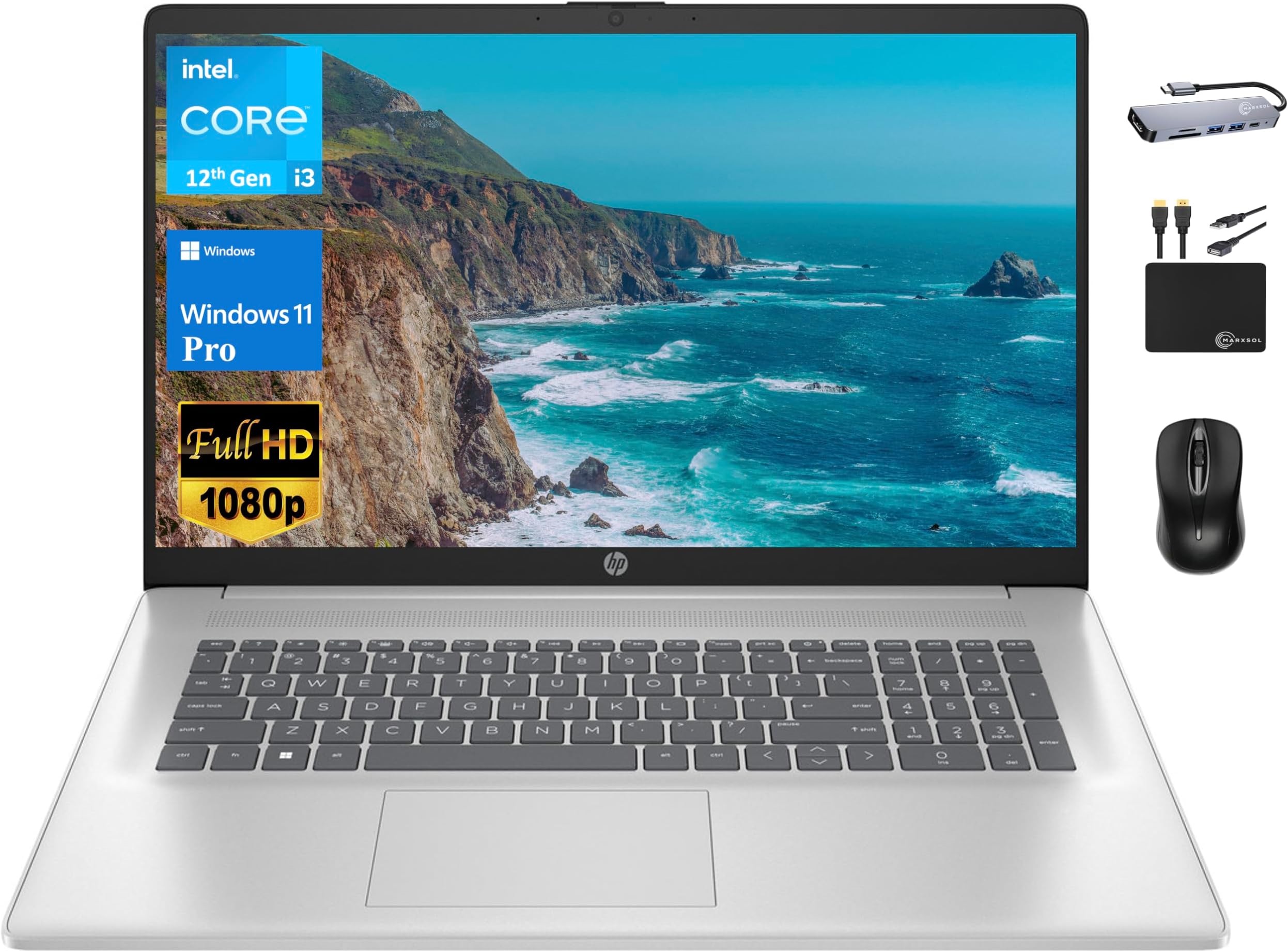 Amazon.com: HP Laptop 17-cn2068cl, 17.3-inch FHD Notebook, Intel Core i5-1235U up to 4.4GHz ...