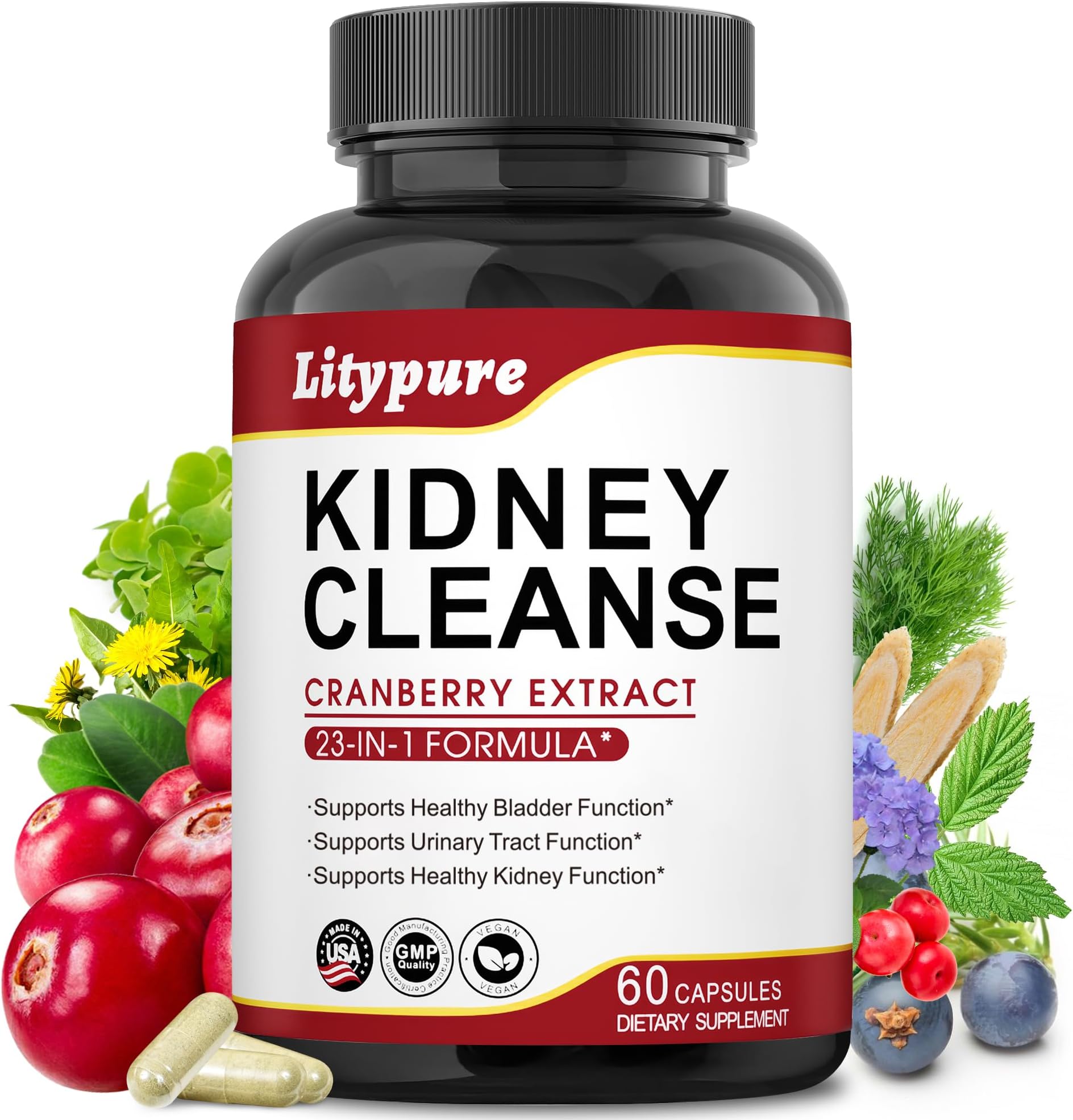 Amazon.com: Litypure 23-in-1 Kidney Cleanse Detox & Repair with 50:1 ...