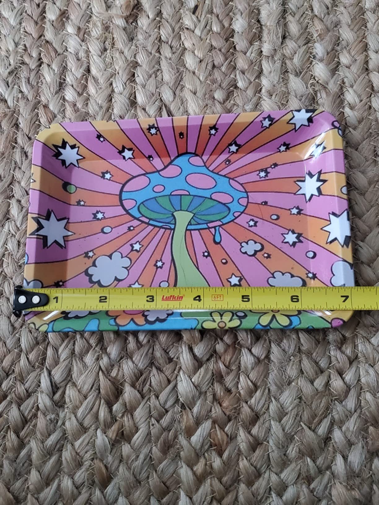 Amazon.com: Supply Natural Rolling Tray - Trippy Mushroom Land 8" x 6 ...