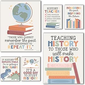 Amazon.com : Hadley Designs 6 Social Studies Classroom Decorations – US ...