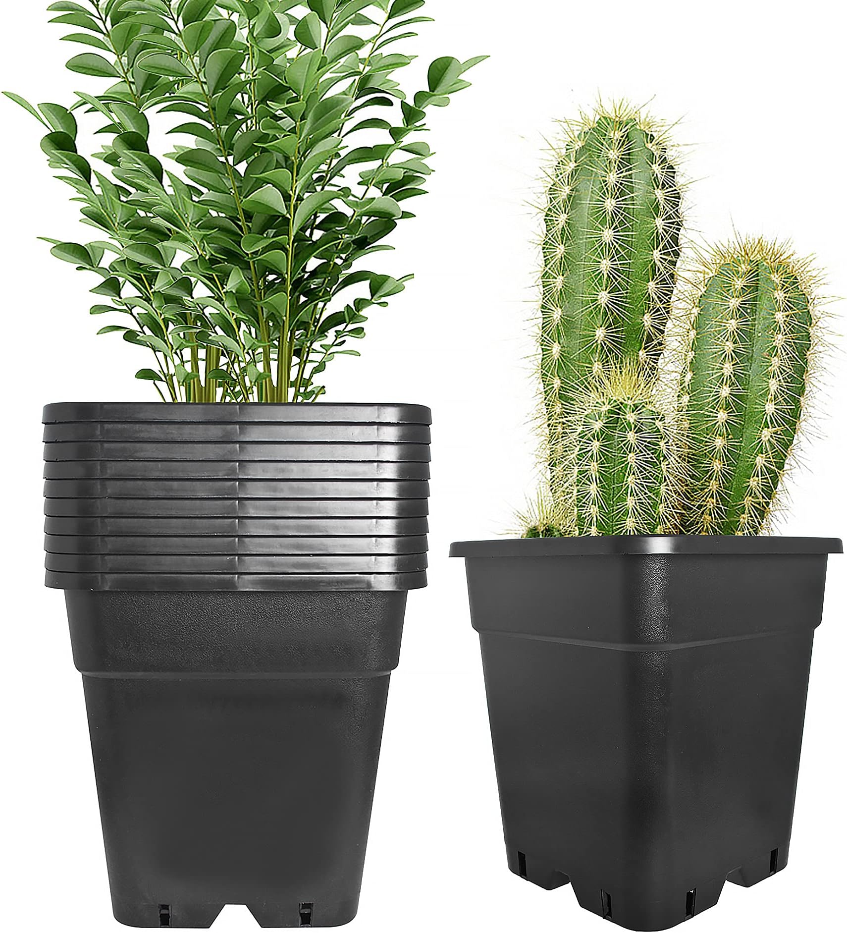 Amazon.com: 12" x 12" Square White Pot, 12" Tall, (Qty. 8 /6.4 Gallons ...