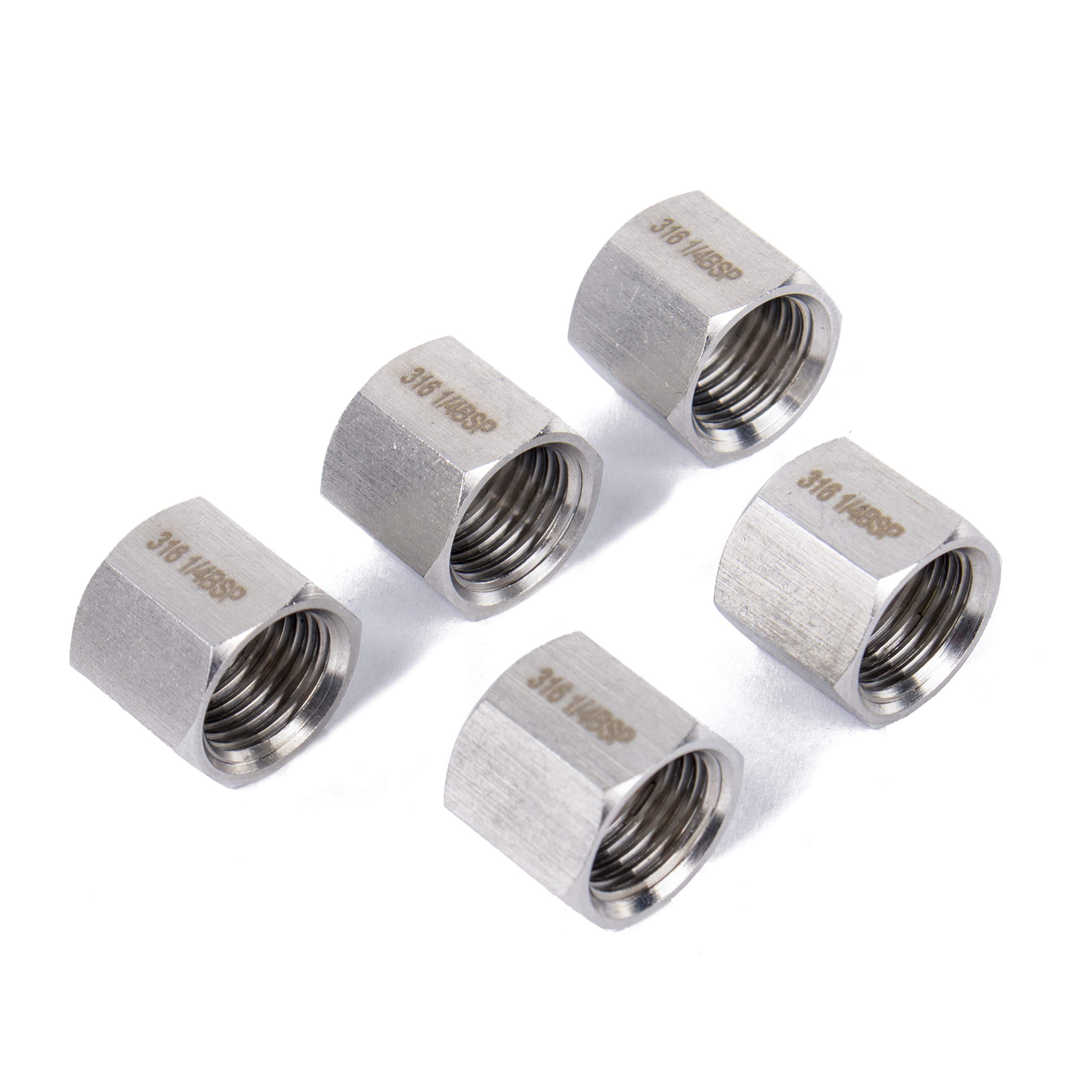 Amazon.com: LTWFITTING Stainless Steel 316 BSP Pipe Cap Fittings 1/4 ...