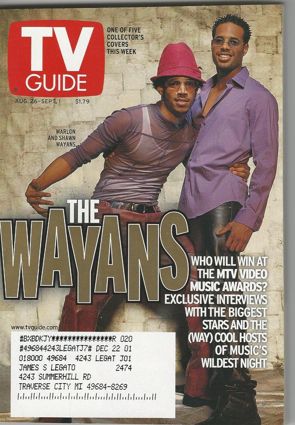 Tv Guide August 26 - SEPT 1, 2000 ONE OF 5 COLLECTOR COPIES, THE WAYANS ...